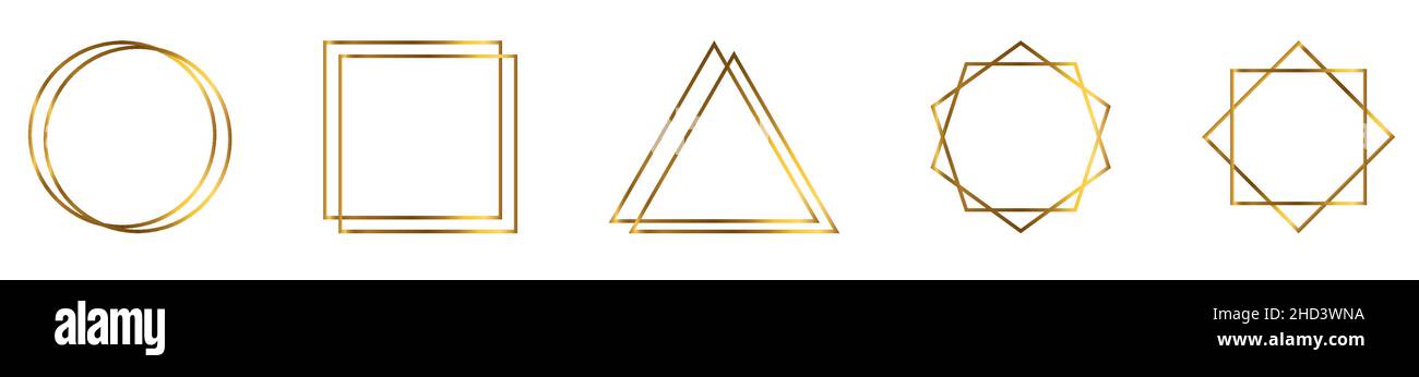 Square circle hexagon frames Stock Vector Images - Alamy