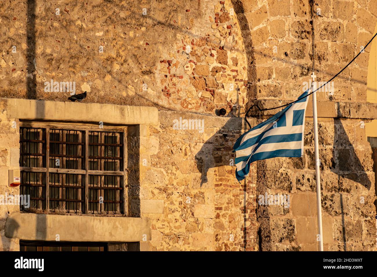Greece flag in crete hi-res stock photography and images - Alamy