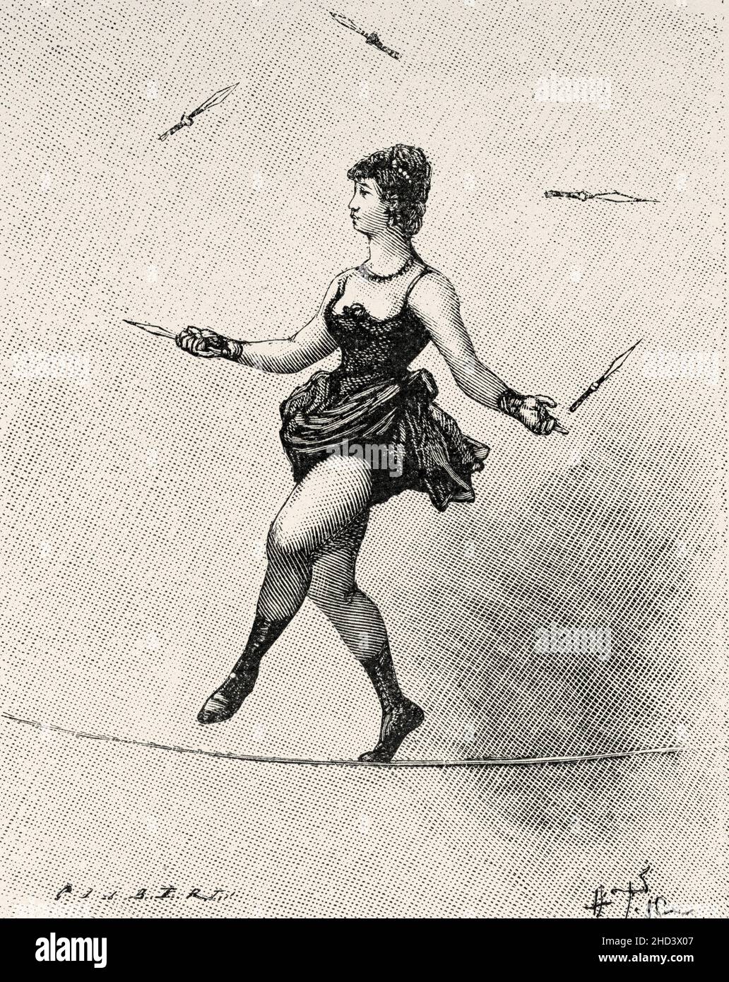 1800s acrobat hi-res stock photography and images - Alamy