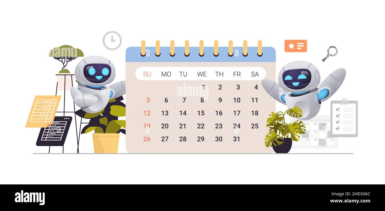 robots using calendar planning day scheduling appointment time ...