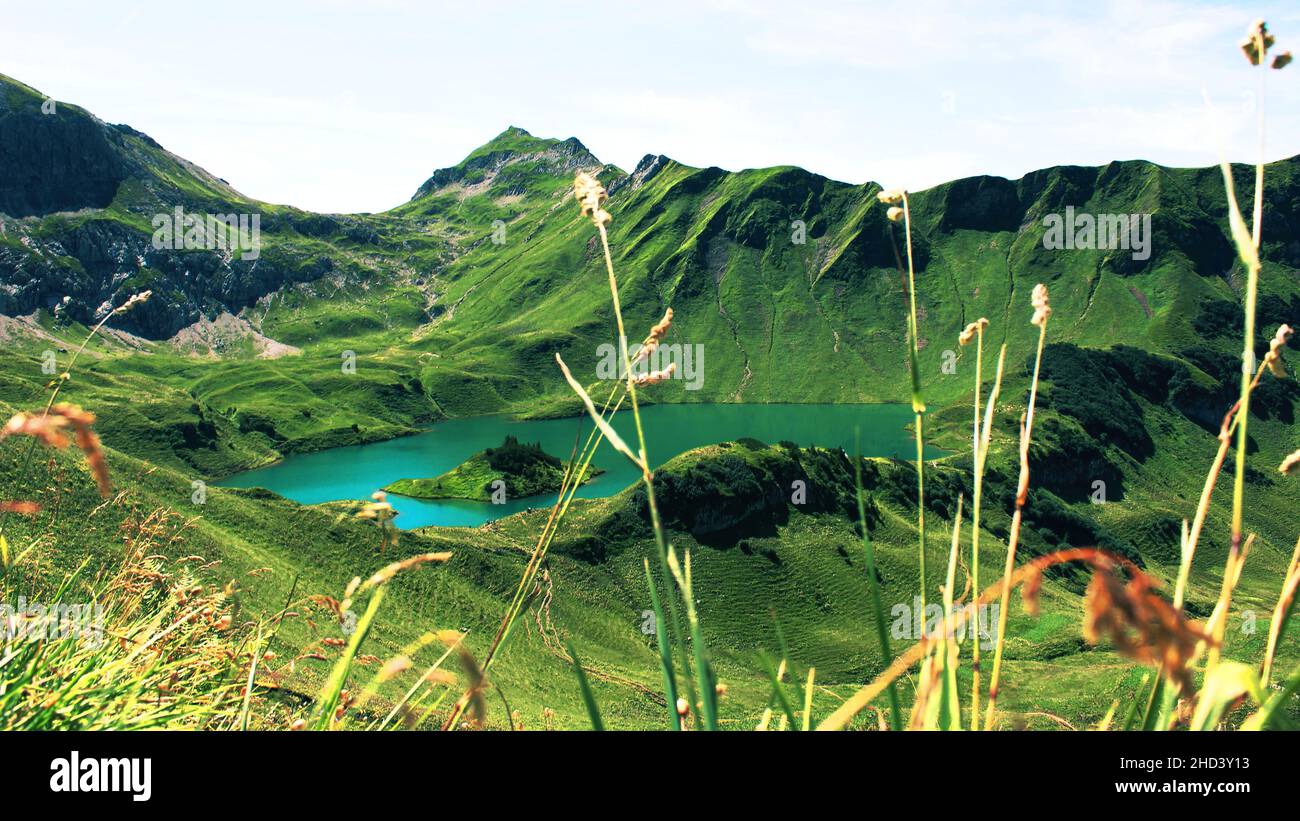 Schrecksee in the german alps in southern Germany Stock Photo - Alamy
