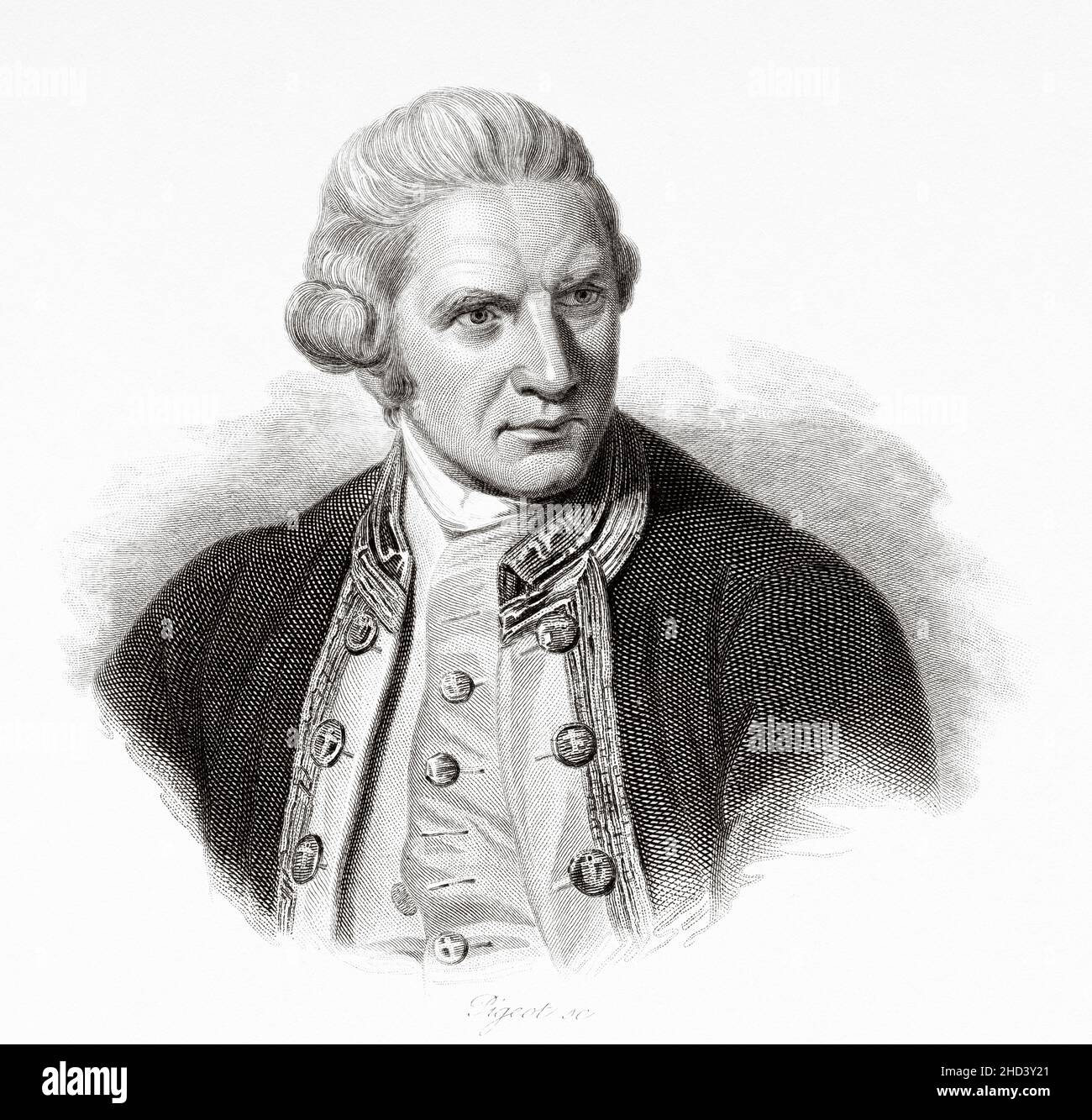 Captain james cook engraving hi-res stock photography and images - Alamy