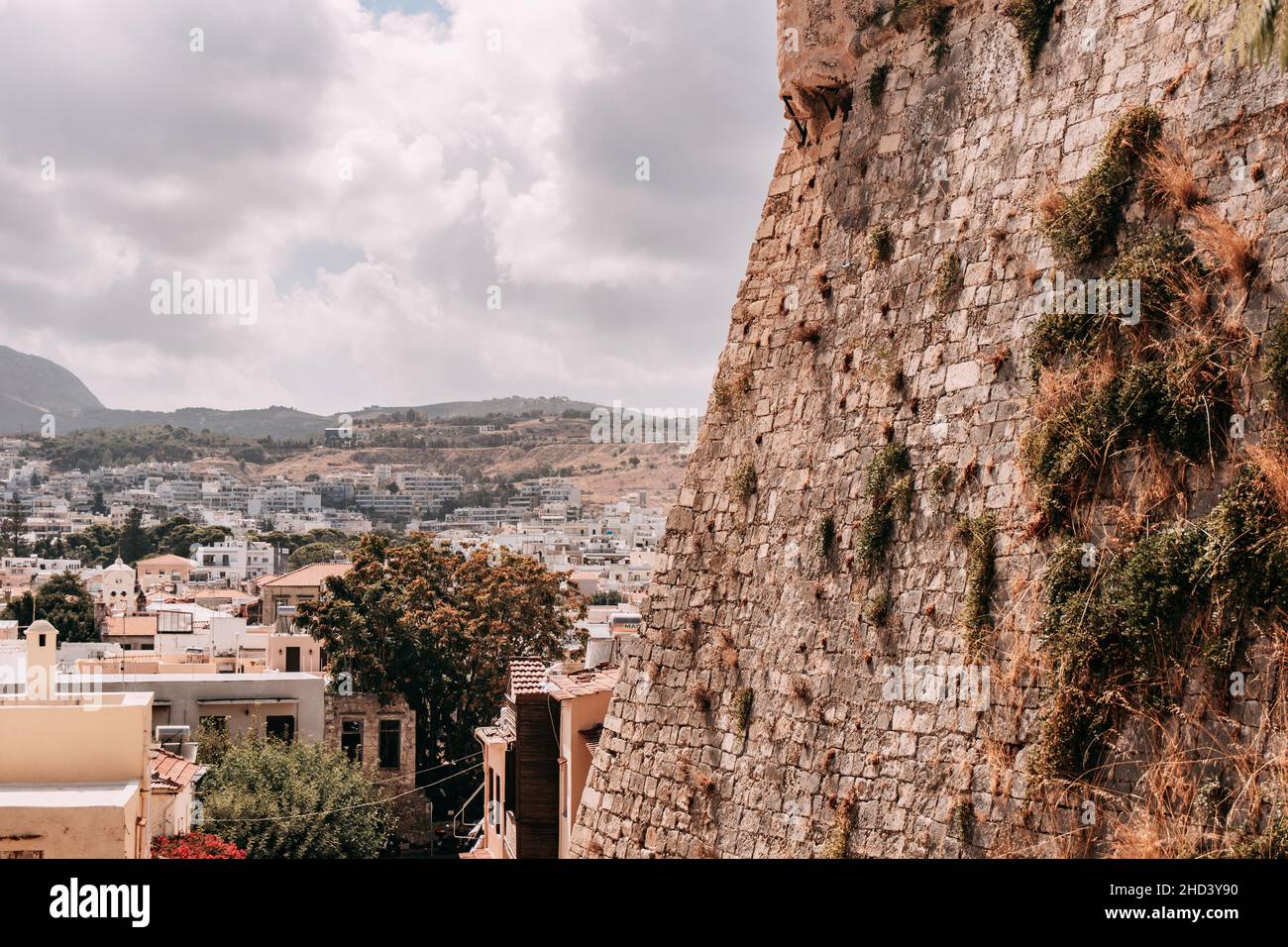 Wall of Fortezza Castle in Rethimno, Crete, Greece Stock Photo - Alamy