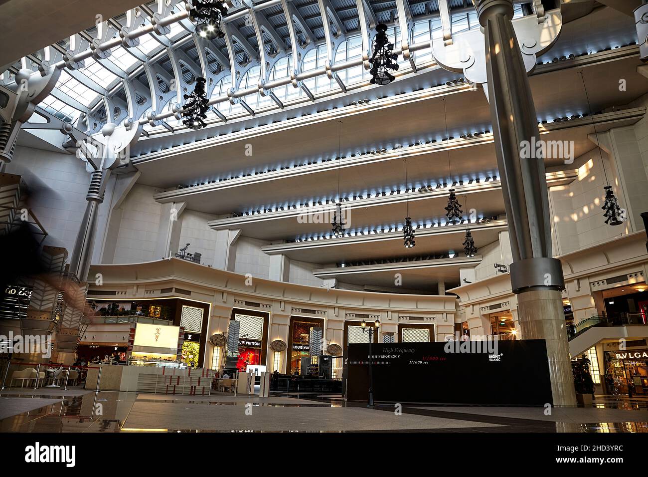 View inside the iconic Taipei 101 tower which is home to hundreds of ...