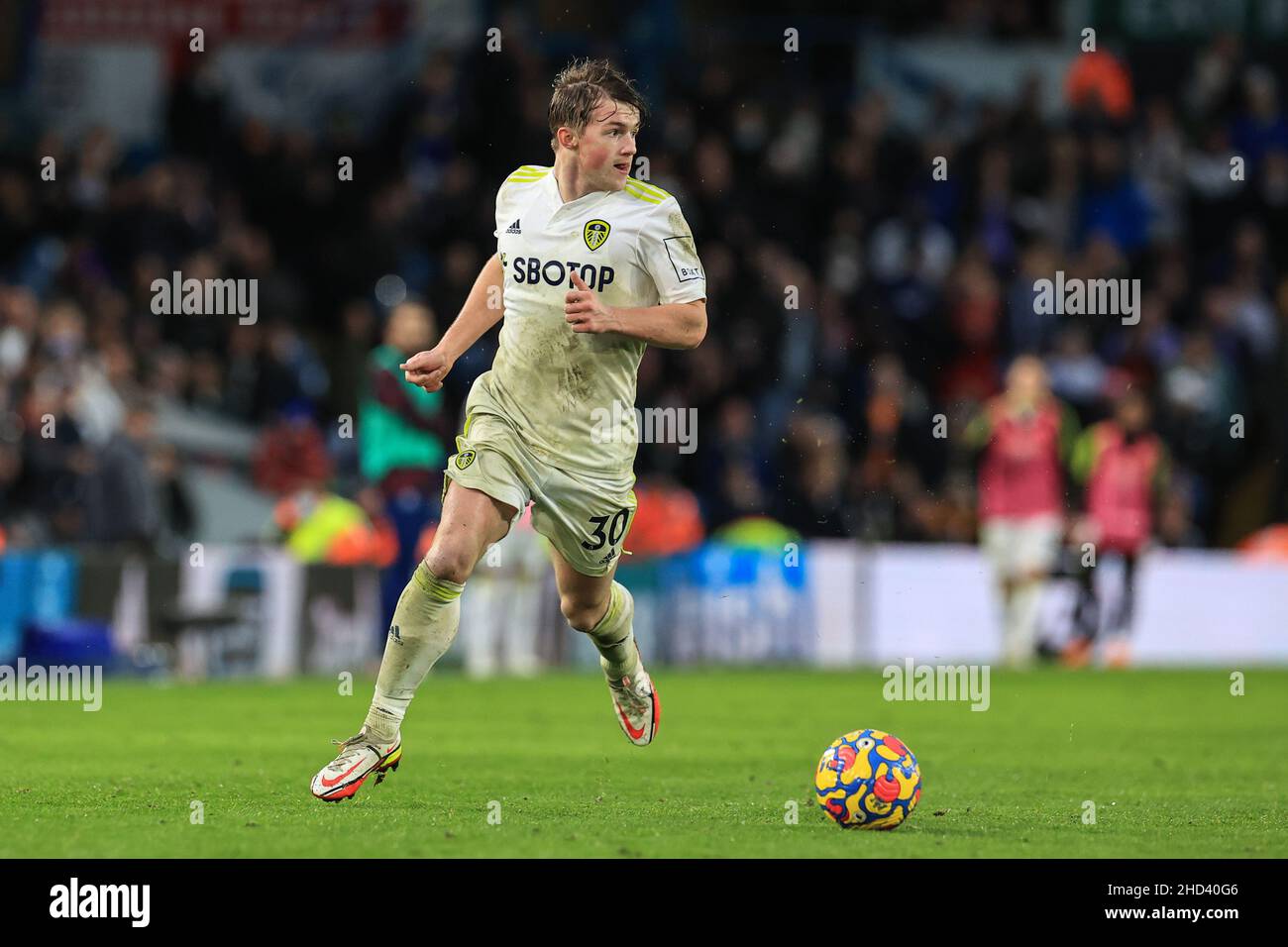 Joe Gelhardt #30 of Leeds United in action during the game Stock Photo ...