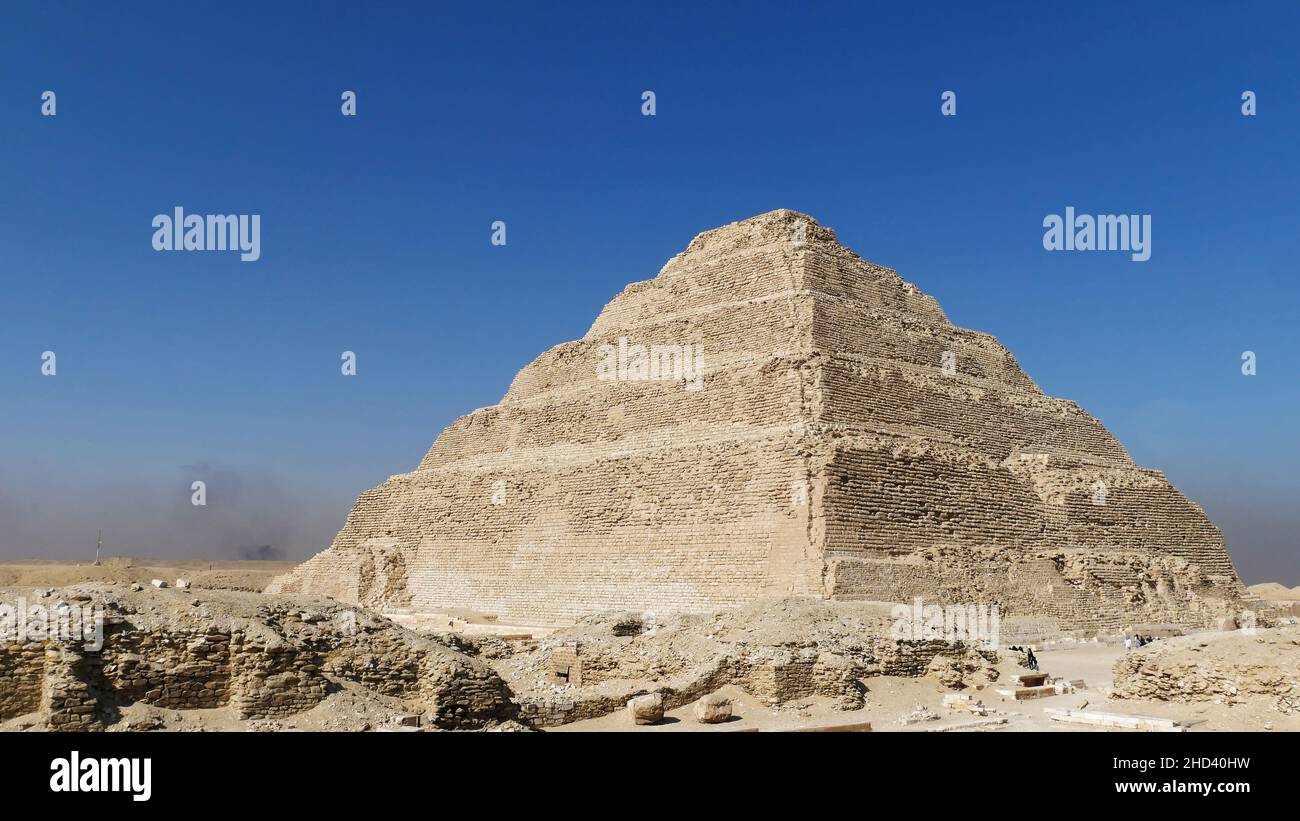Picture of the Step Pyramid of Djoser at Saqqara, Egypt's oldest ...