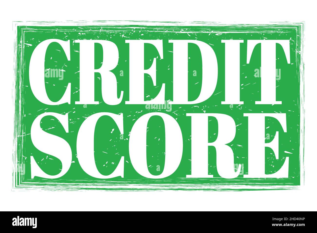 CREDIT SCORE, words written on green grungy stamp sign Stock Photo - Alamy