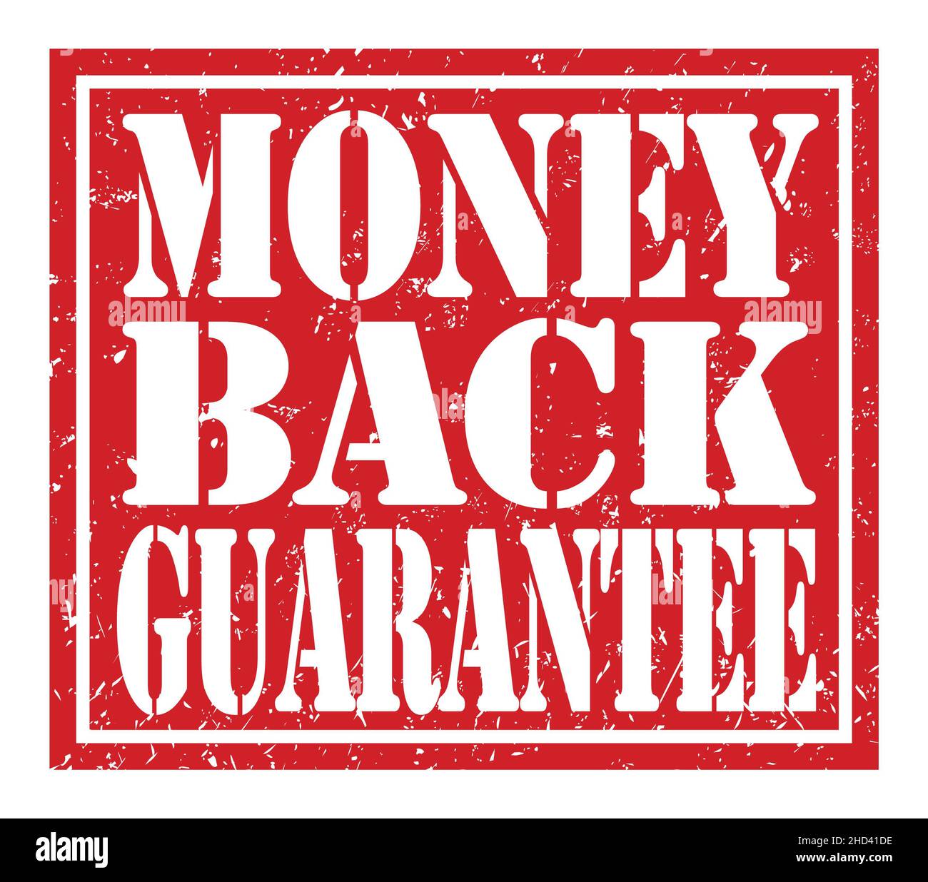 MONEY BACK GUARANTEE, words written on red stamp sign Stock Photo - Alamy