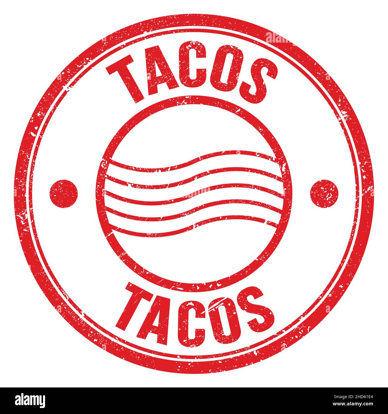 TACOS word written on red round postal stamp sign Stock Photo - Alamy