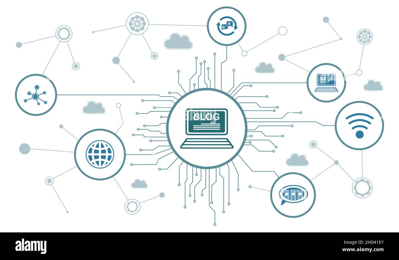 Blogger icon concept Cut Out Stock Images & Pictures - Alamy