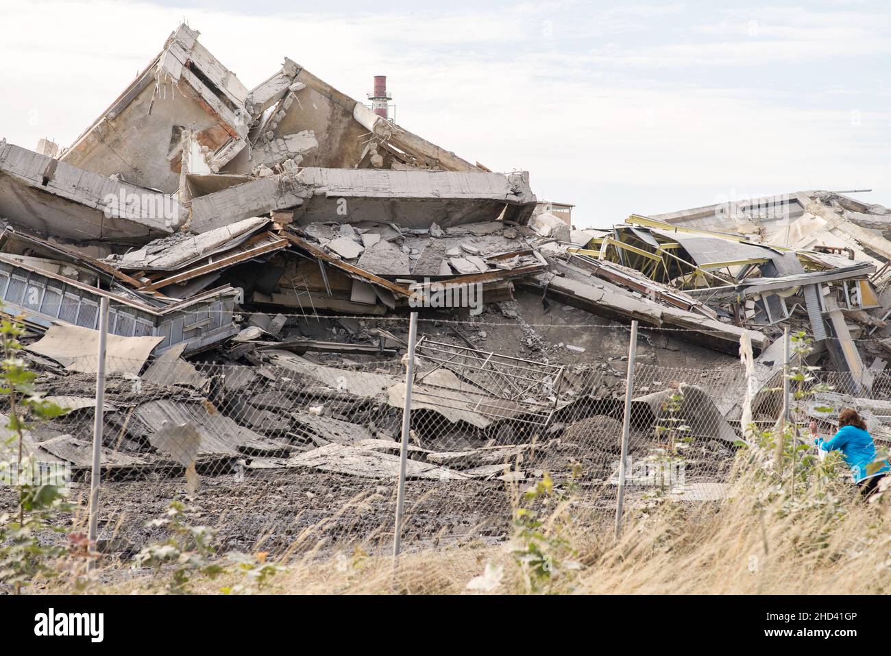 Prostejov Czech Republic 28th June 2014 Demolition of fashion factory ...
