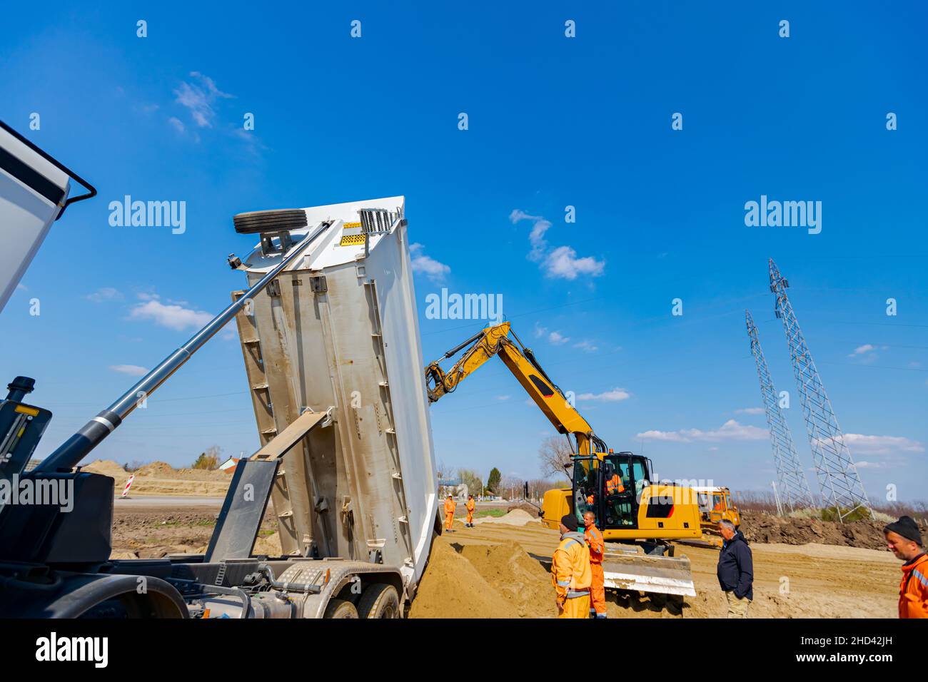 Dumping site tipper truck hi-res stock photography and images - Alamy