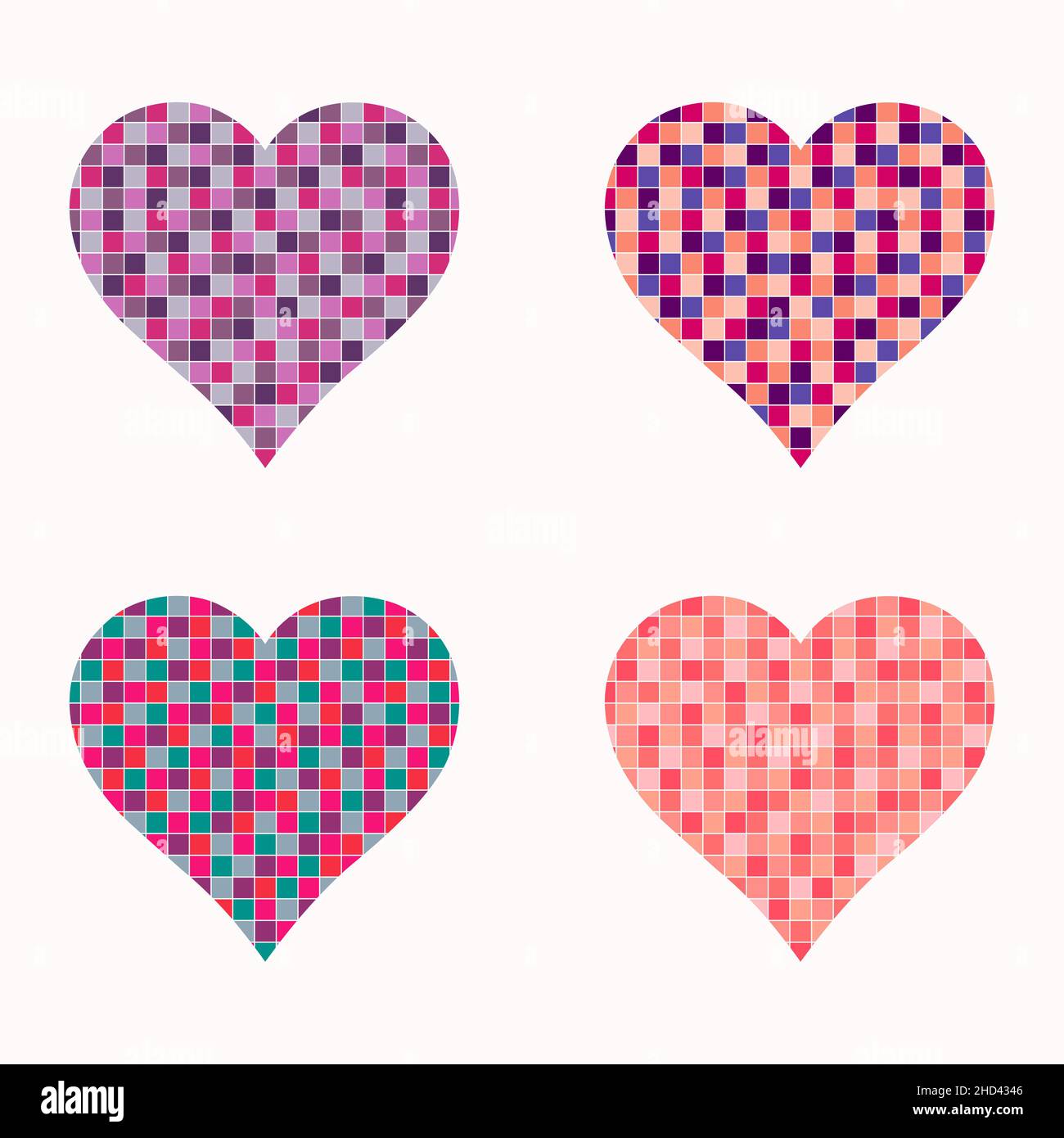 Set of colorful hearts, vector illustration Stock Vector Image & Art ...