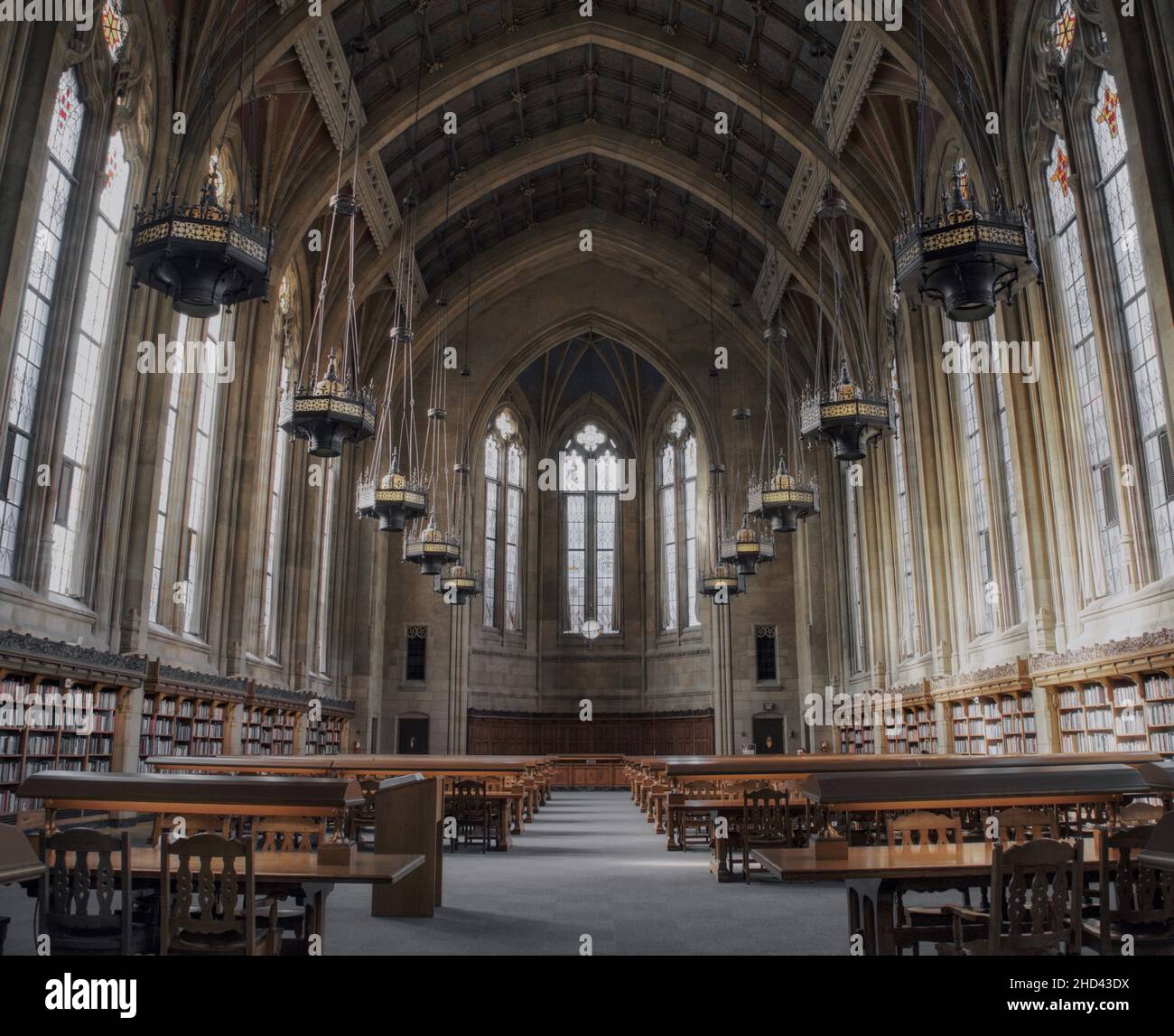 Interior view of the Odegaard Undergraduate Library in Seattle ...