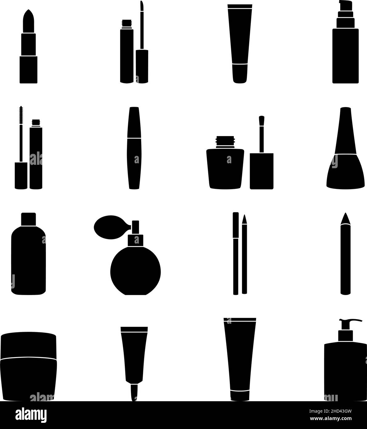 Cosmetics vector vectors Black and White Stock Photos & Images - Alamy