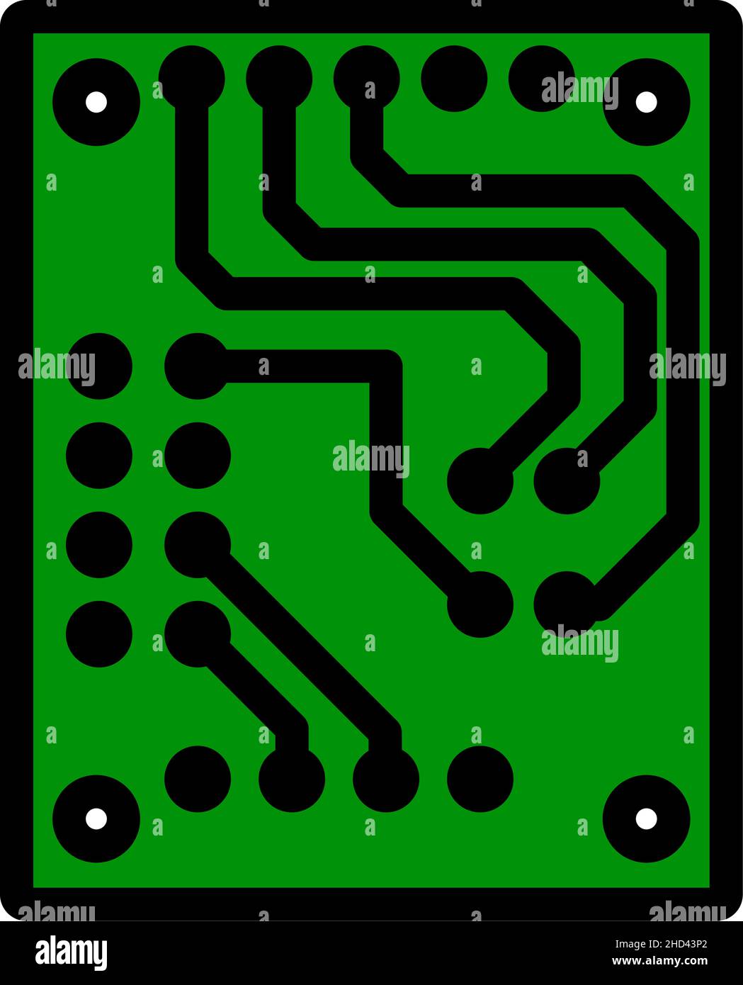 Circuit Icon. Editable Bold Outline With Color Fill Design. Vector ...