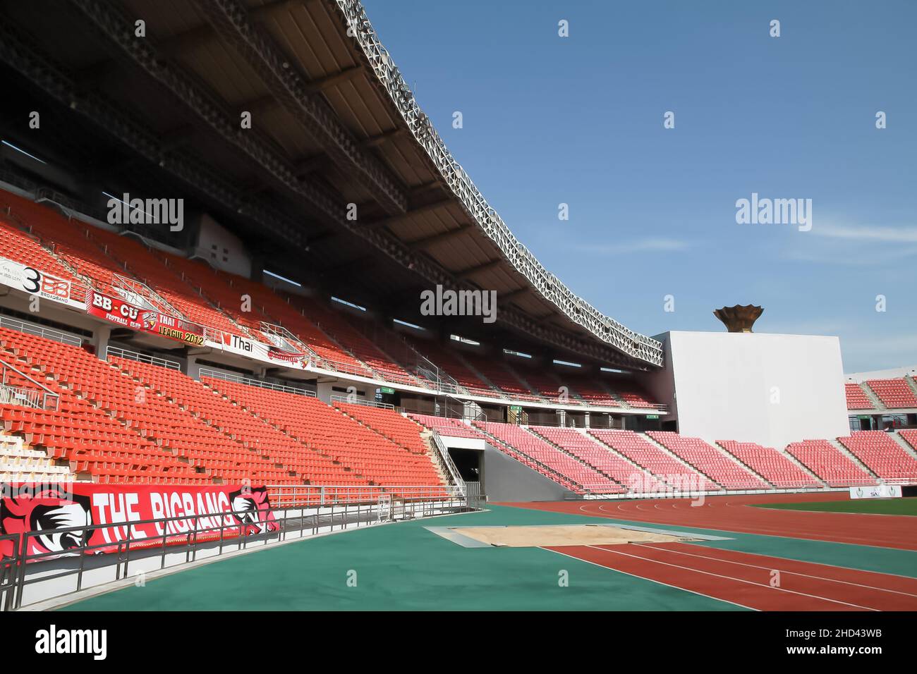 Rajamangala National Stadium with Nobody Present and Empty Seating ...