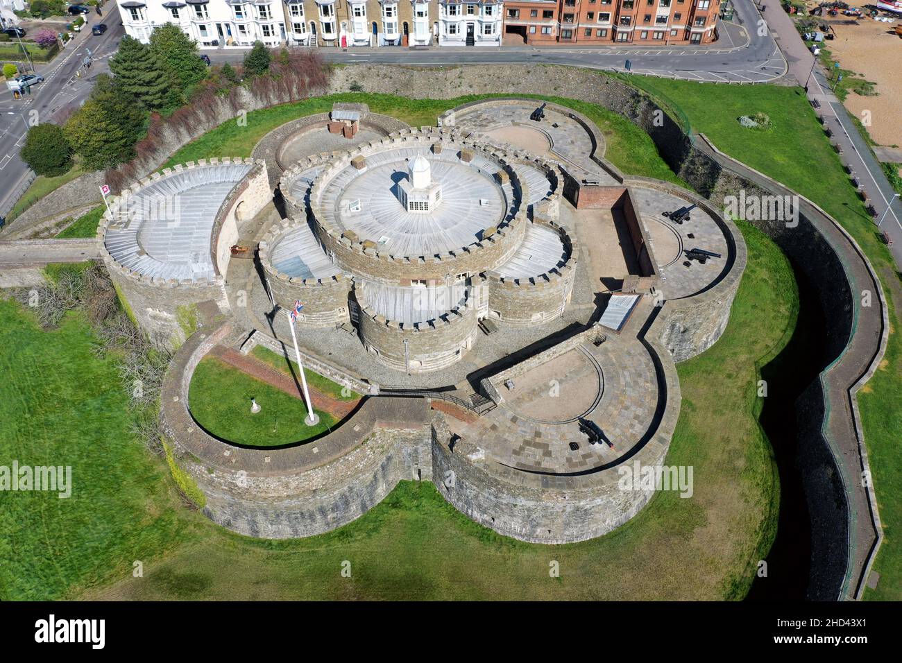 Aerial view of Deal castle, Deal, Kent, UK Stock Photo - Alamy