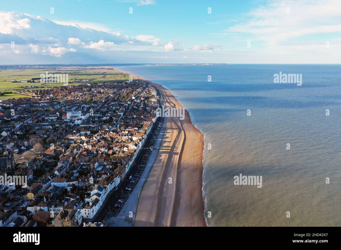 Aerial seaside view of Deal town, Kent, UK Stock Photo - Alamy