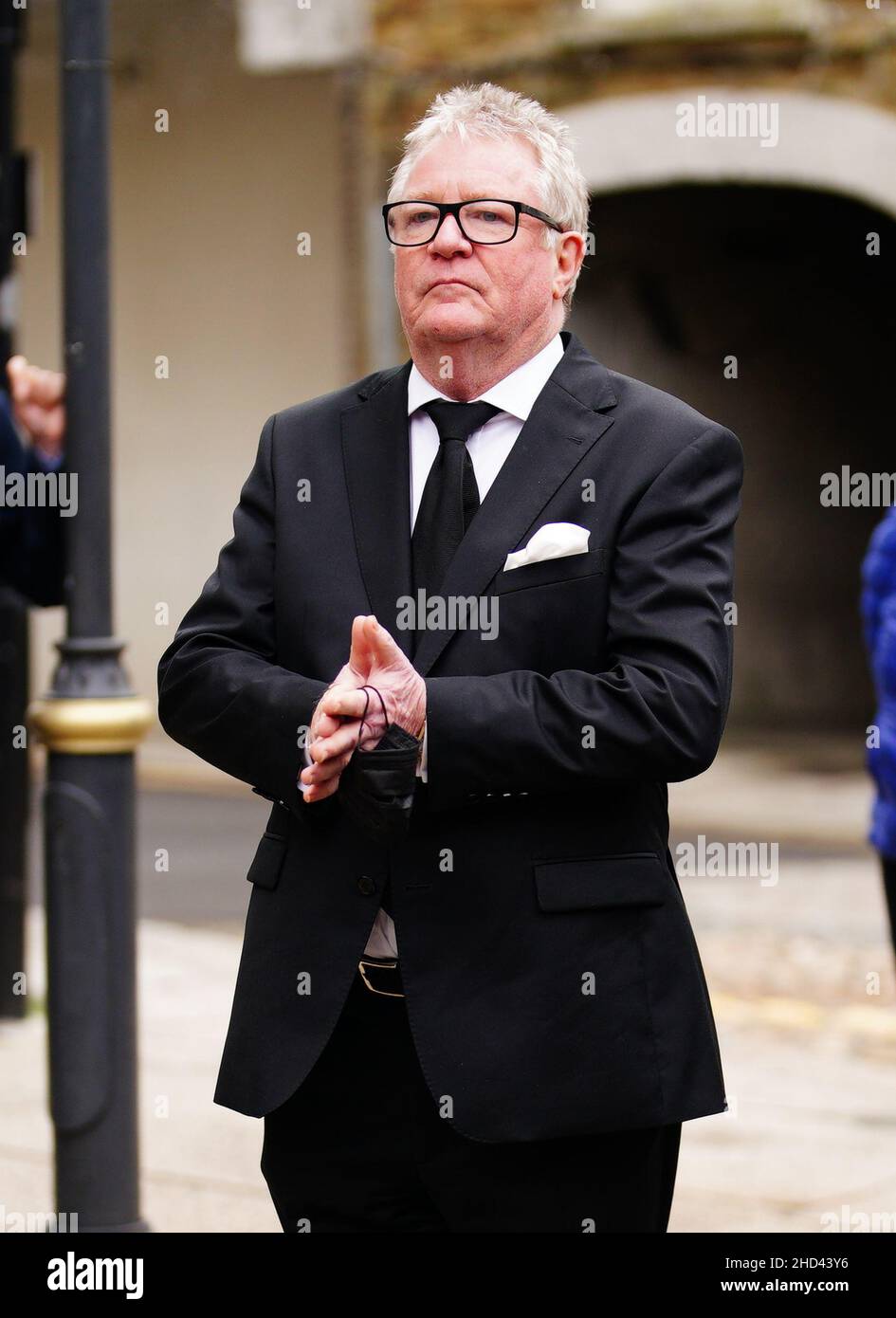 Jim Davidson arrives for the funeral of Cornish comedian Jethro at ...