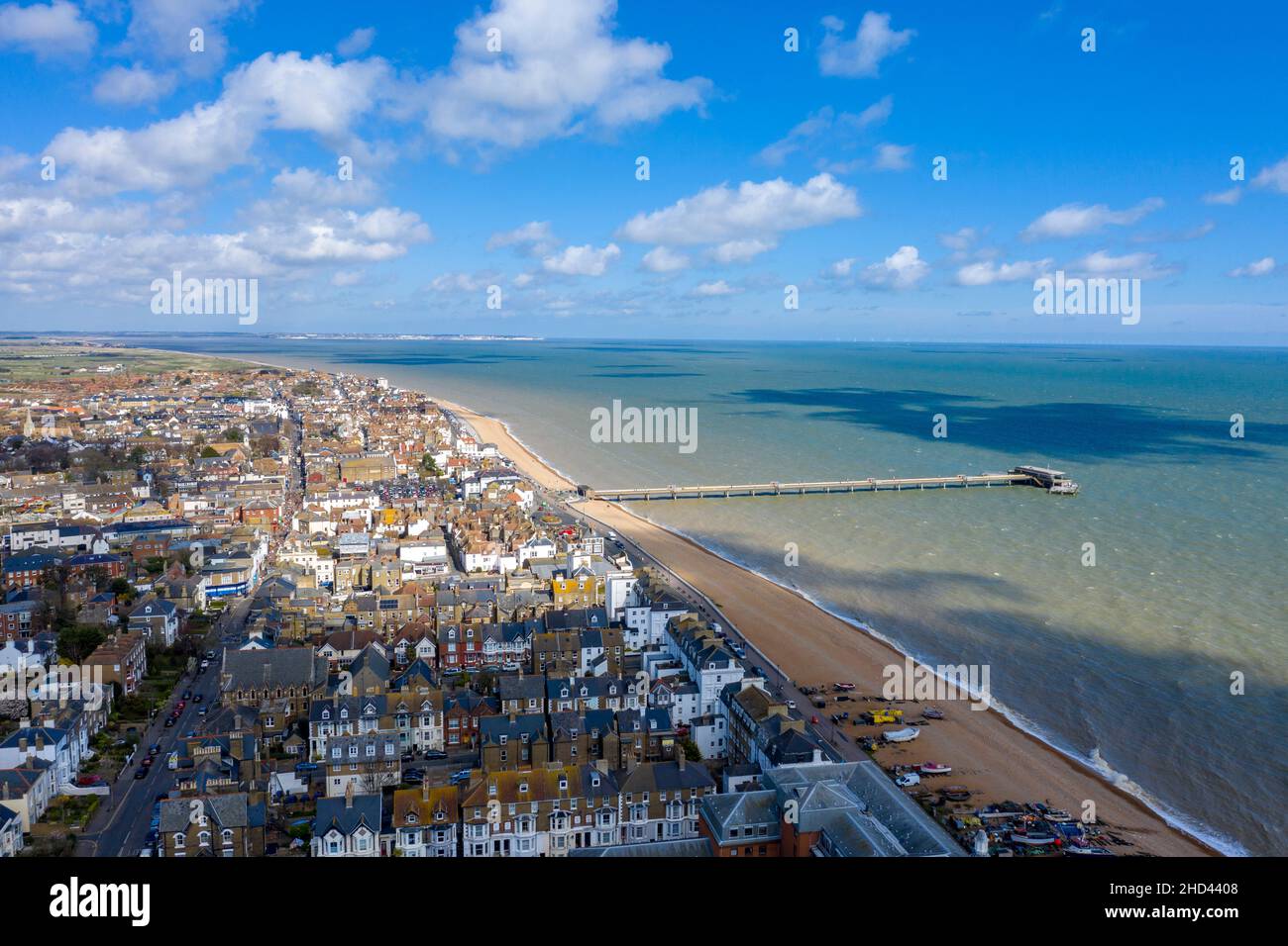 Aerial seaside view of Deal town, Kent, UK Stock Photo - Alamy