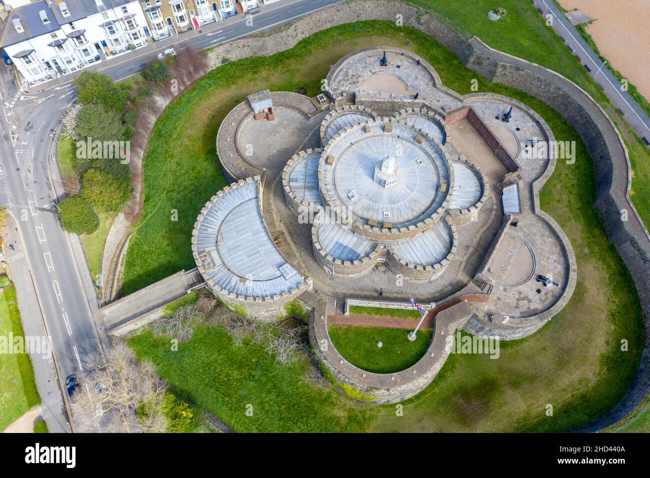 Aerial view of Deal castle, Deal, Kent, UK Stock Photo - Alamy