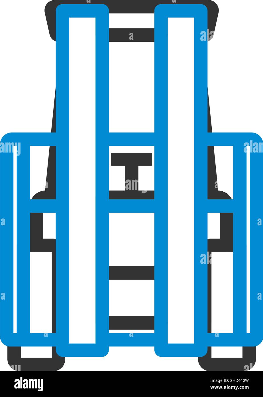 Warehouse Forklift Icon. Editable Bold Outline With Color Fill Design ...