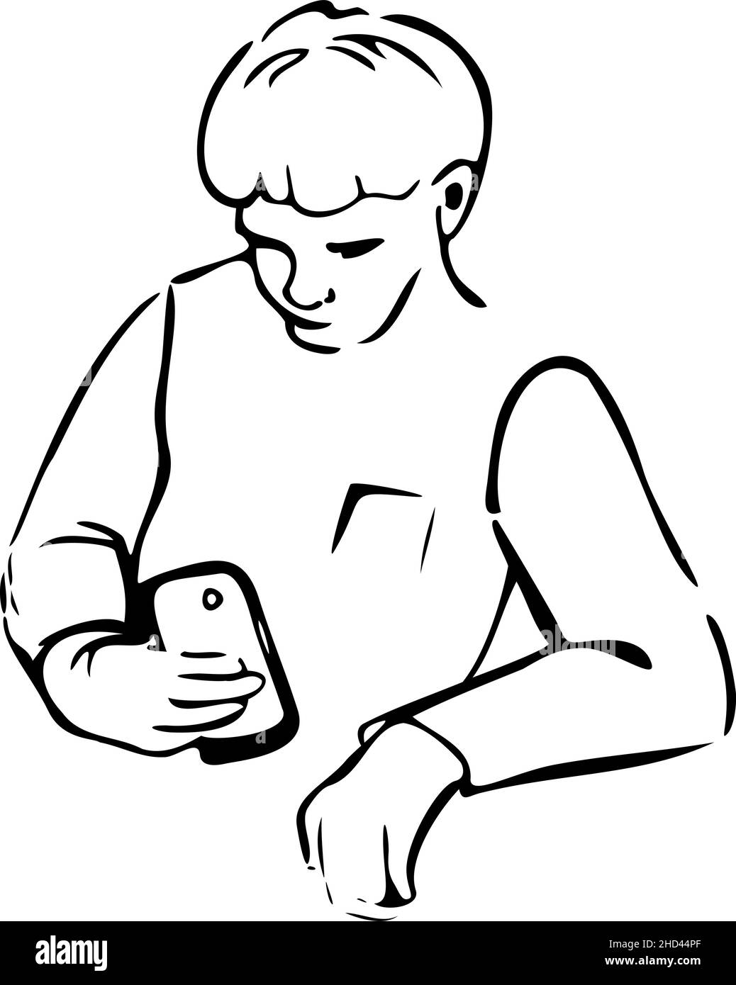 Reading smartphone male Cut Out Stock Images & Pictures - Alamy