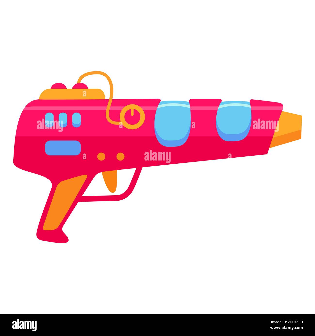 Vector flat illustration.Isolated on white background.Phaser weapon ...