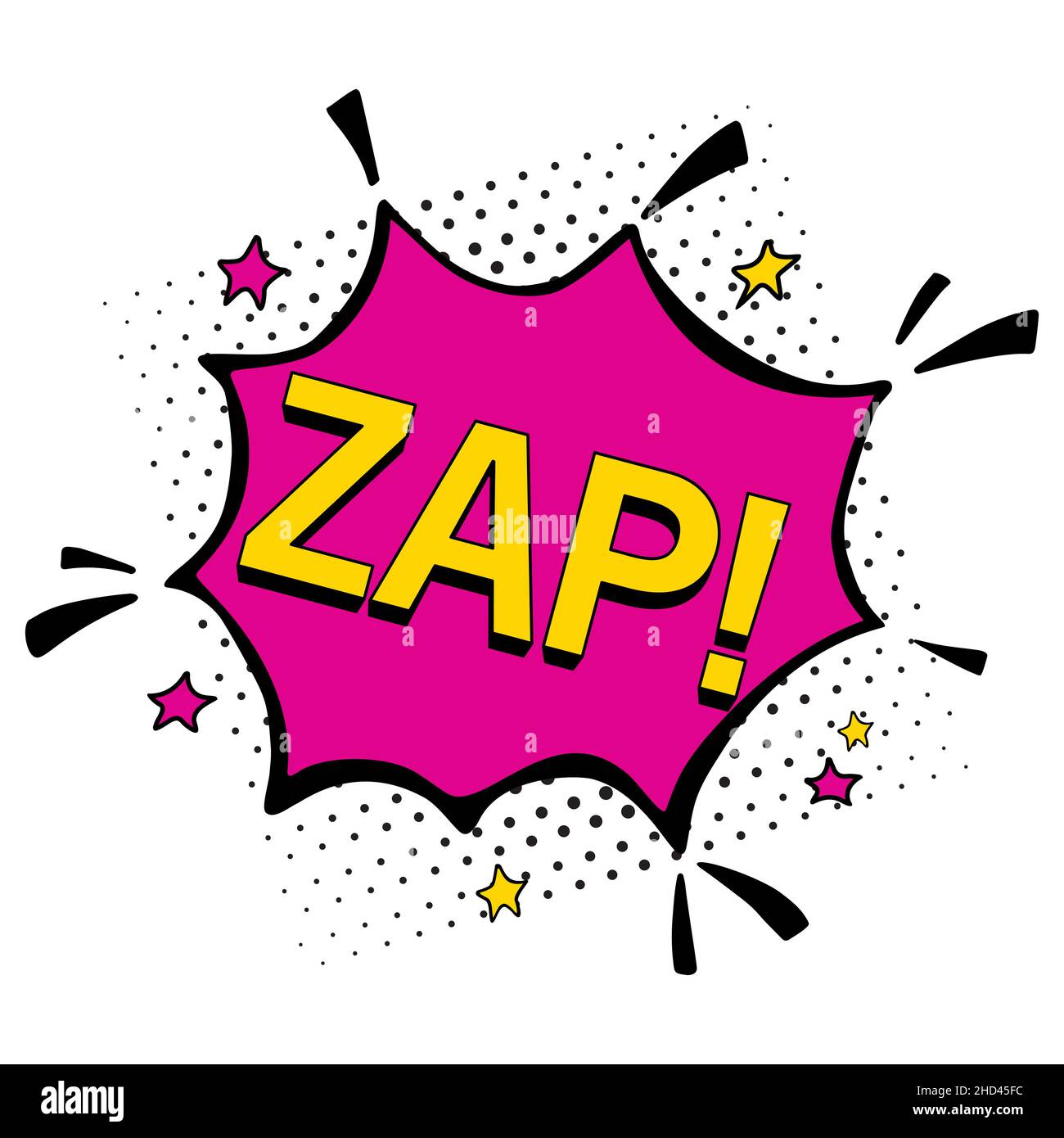 Isolated on white background.Boom sign expression Stock Vector Image ...