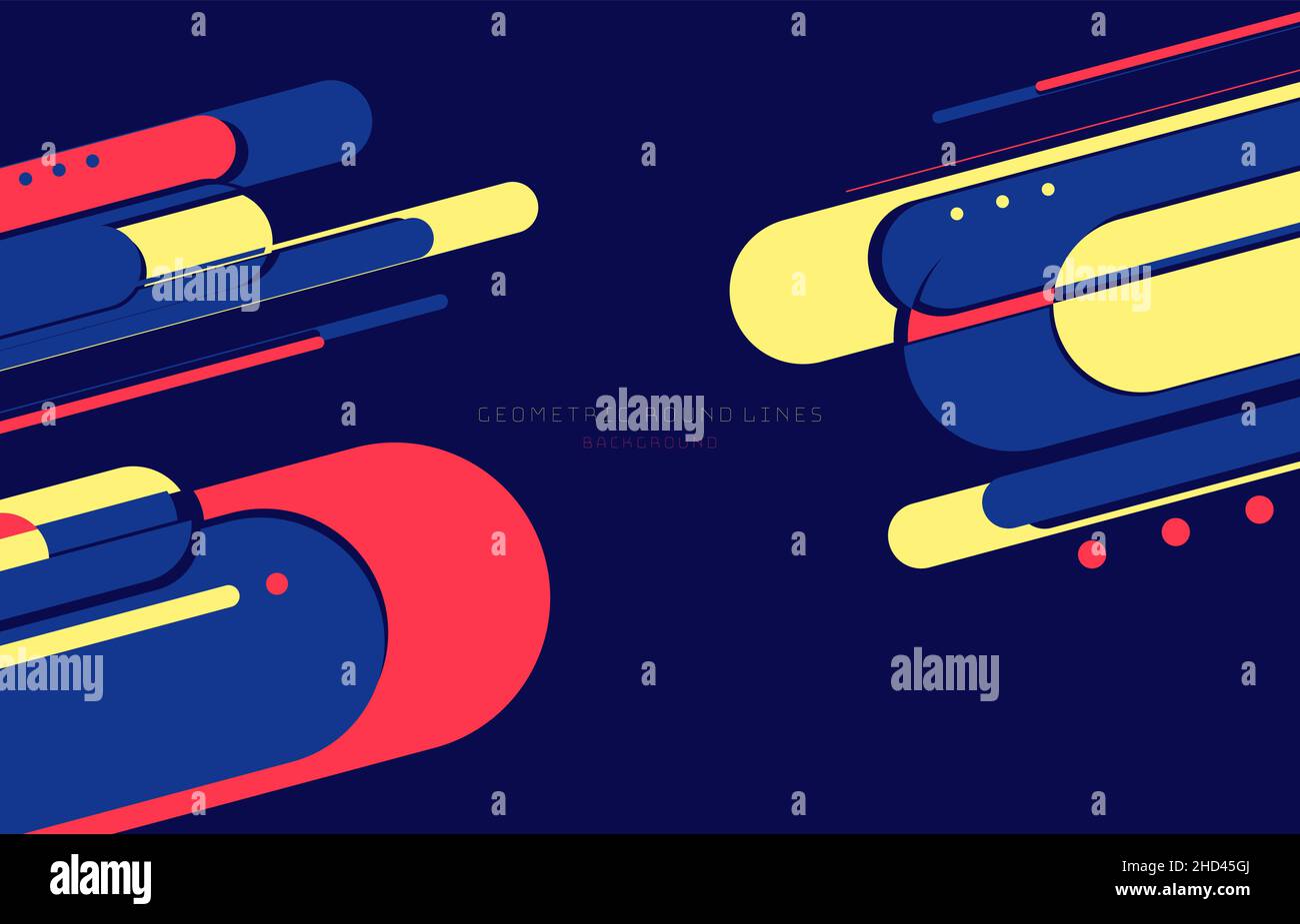 Abstract rounded lines pattern design of geometric artwork template ...