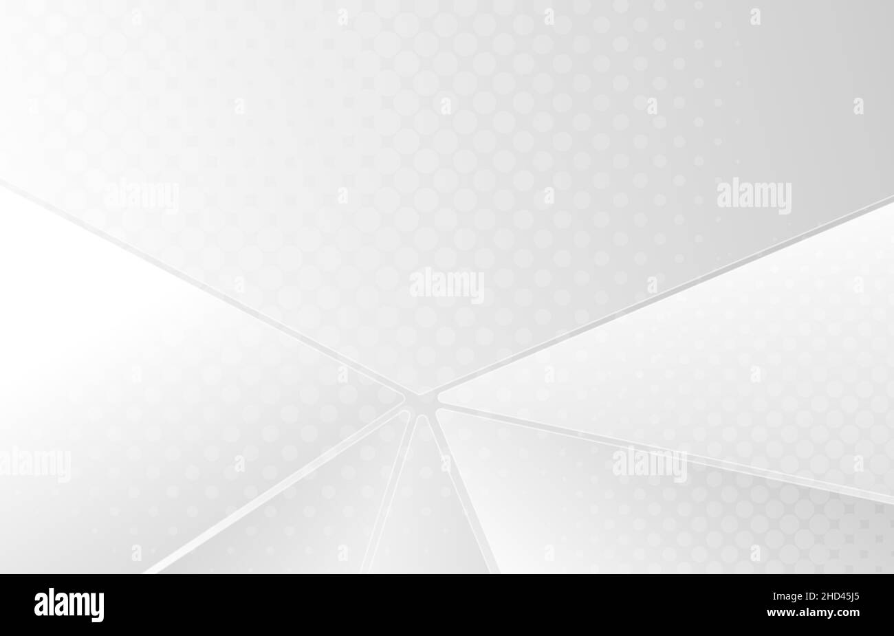 Abstract gradient white and gray triangles template design. Geometric ...