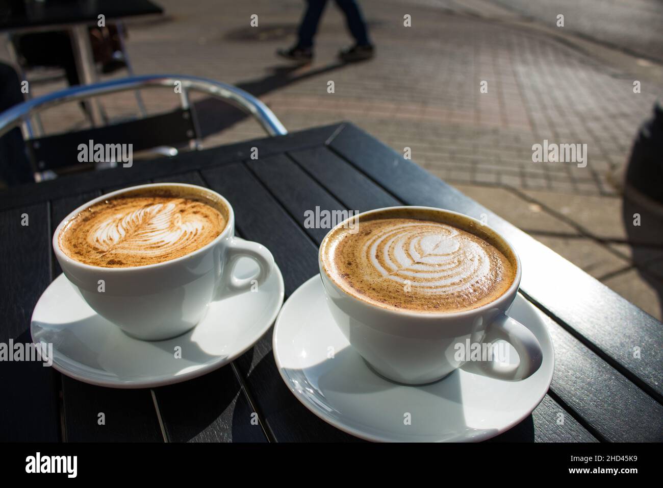 Two lattes hi-res stock photography and images - Alamy
