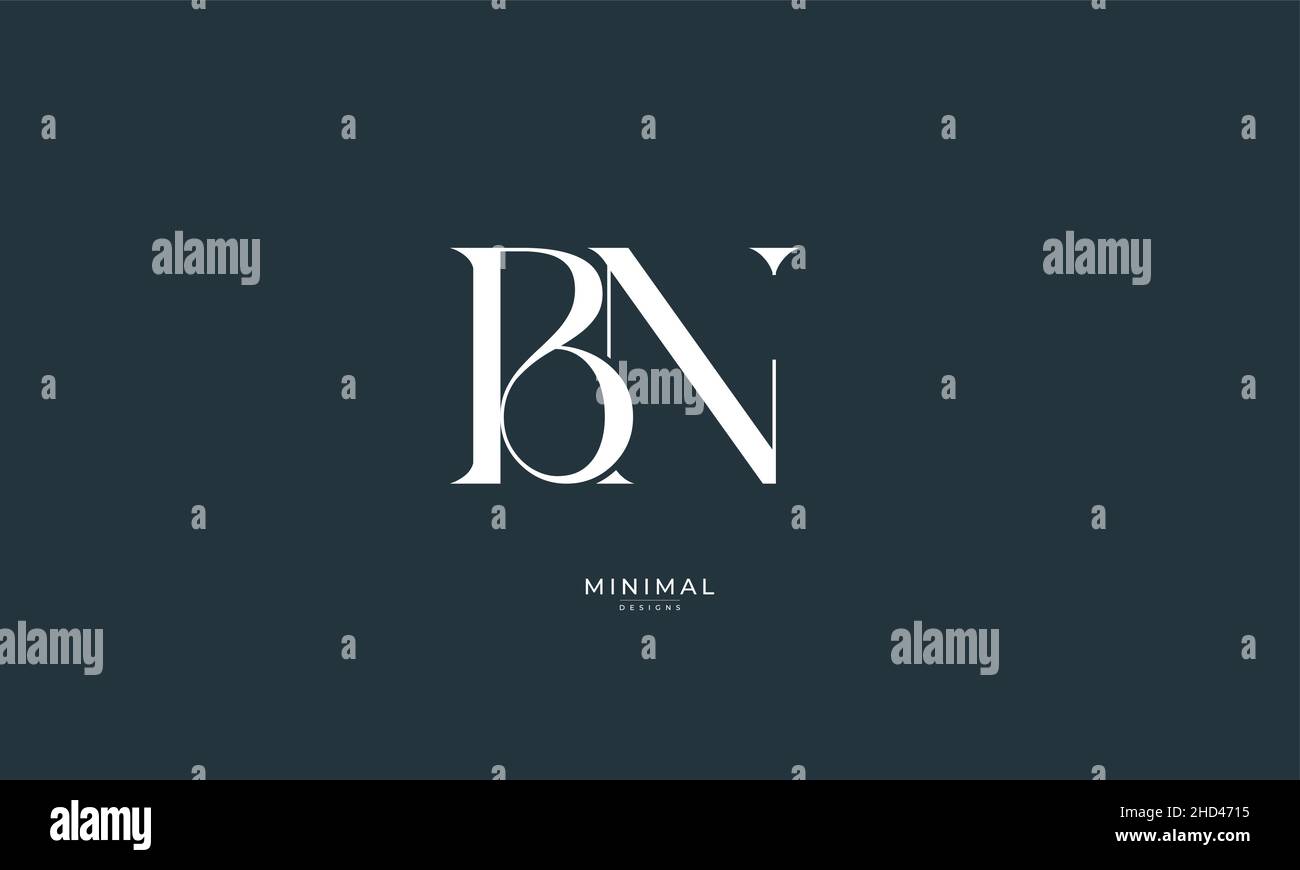 Alphabet letter icon logo BN Stock Vector Image & Art - Alamy