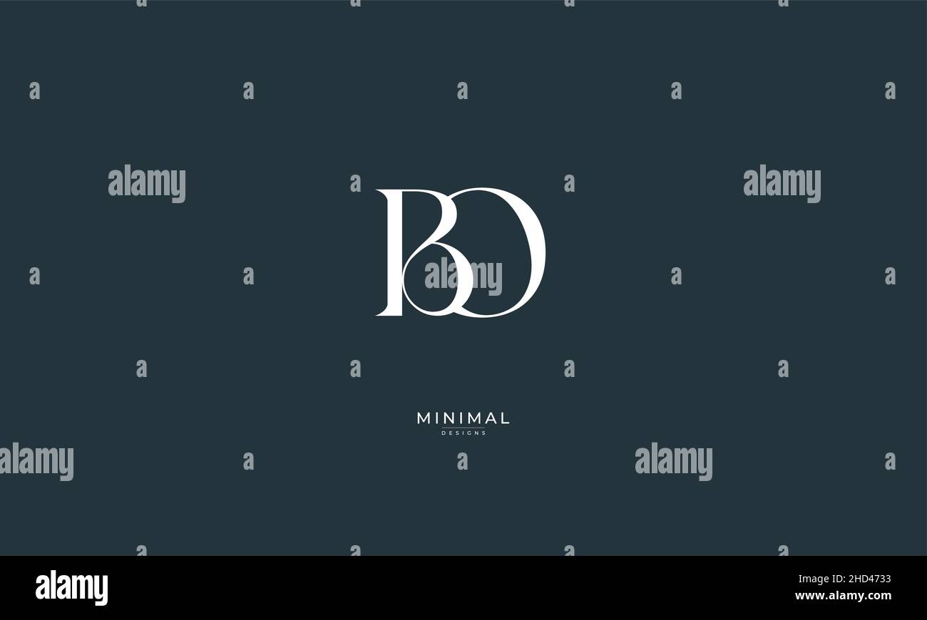 Alphabet letter icon logo BO Stock Vector Image & Art - Alamy