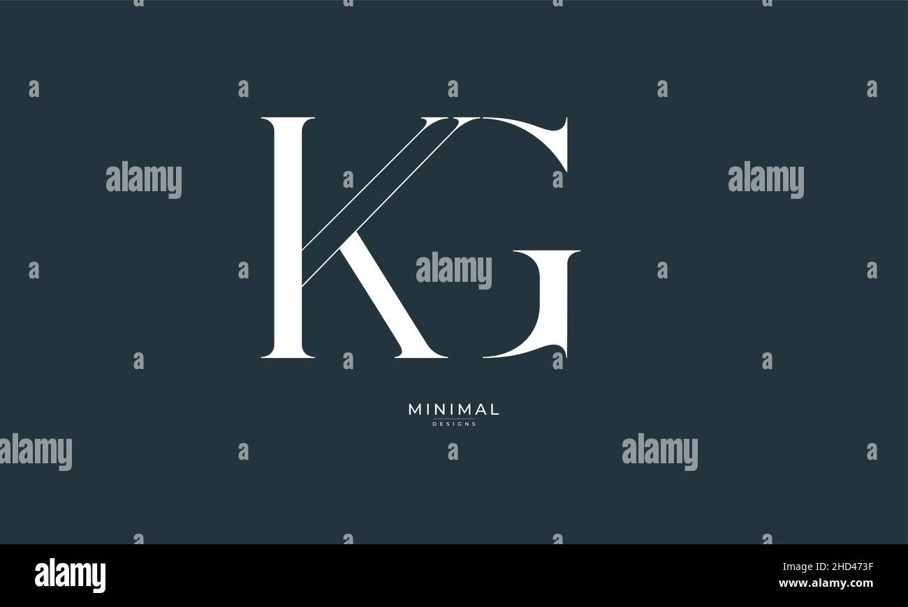 Alphabet letter icon logo KG Stock Vector Image & Art - Alamy