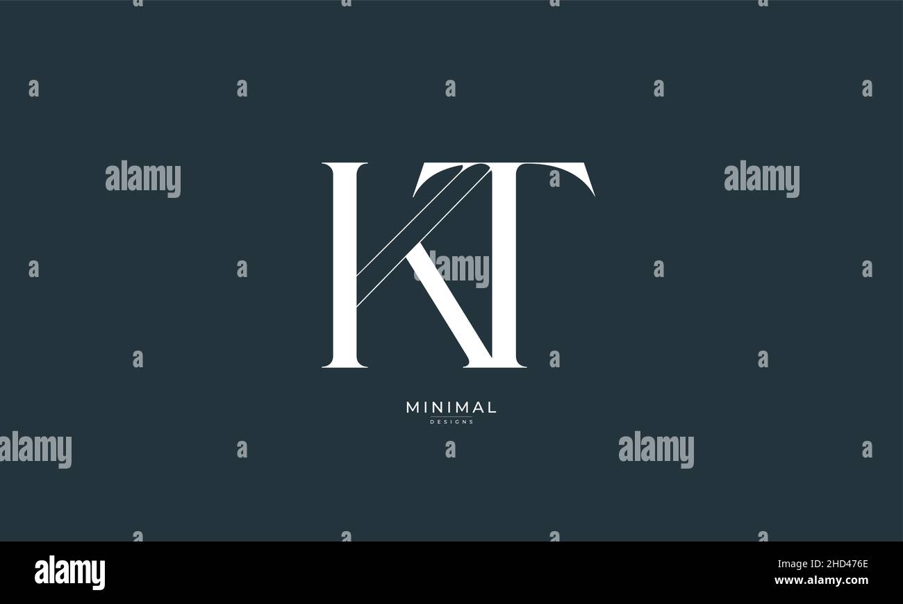 Alphabet letter icon logo KT Stock Vector Image & Art - Alamy