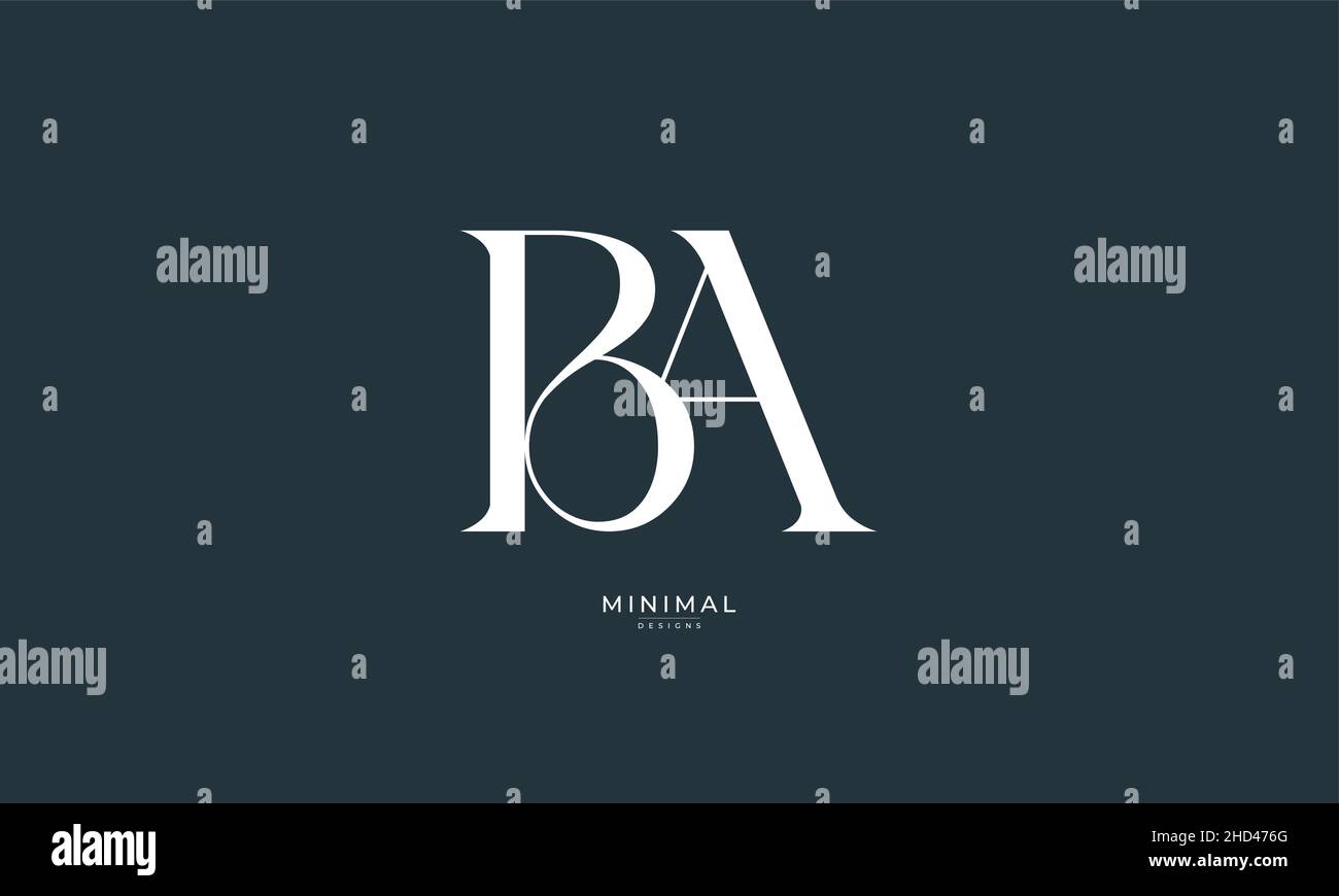 Alphabet letter icon logo BA Stock Vector Image & Art - Alamy