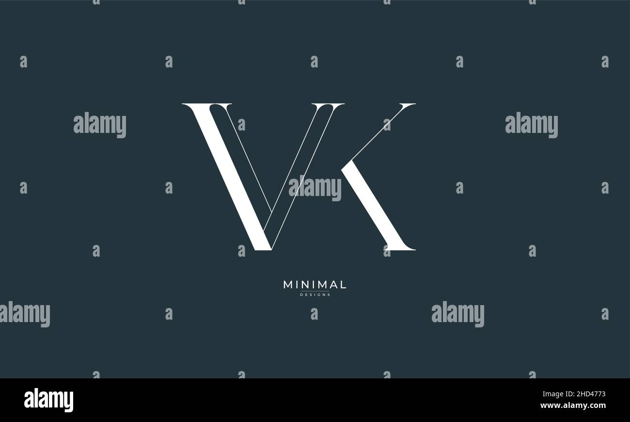 Alphabet letter icon logo VK Stock Vector Image & Art - Alamy