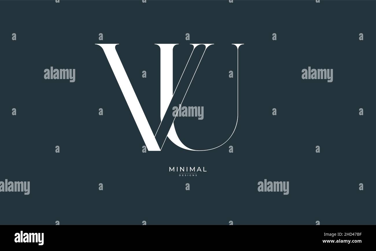 Alphabet letter icon logo VU Stock Vector Image & Art - Alamy