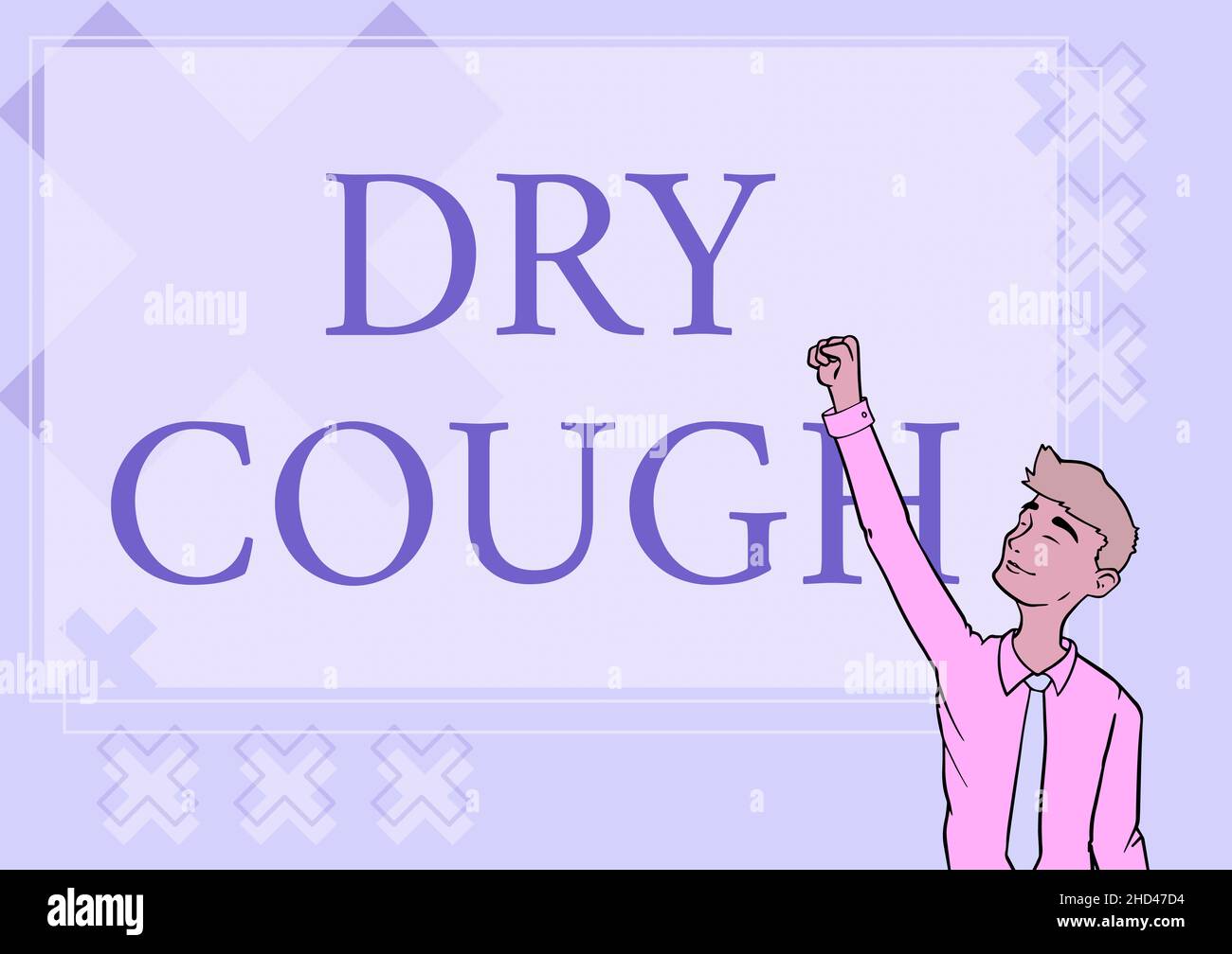 Text sign showing Dry Cough. Conceptual photo cough that are not ...