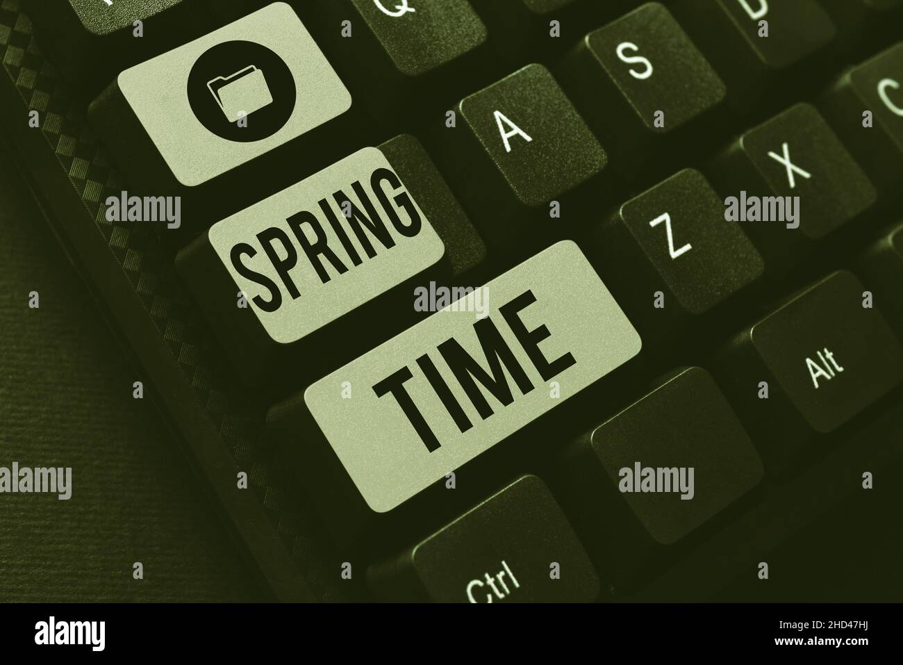 Sign displaying Spring Time. Concept meaning temperate season of the ...
