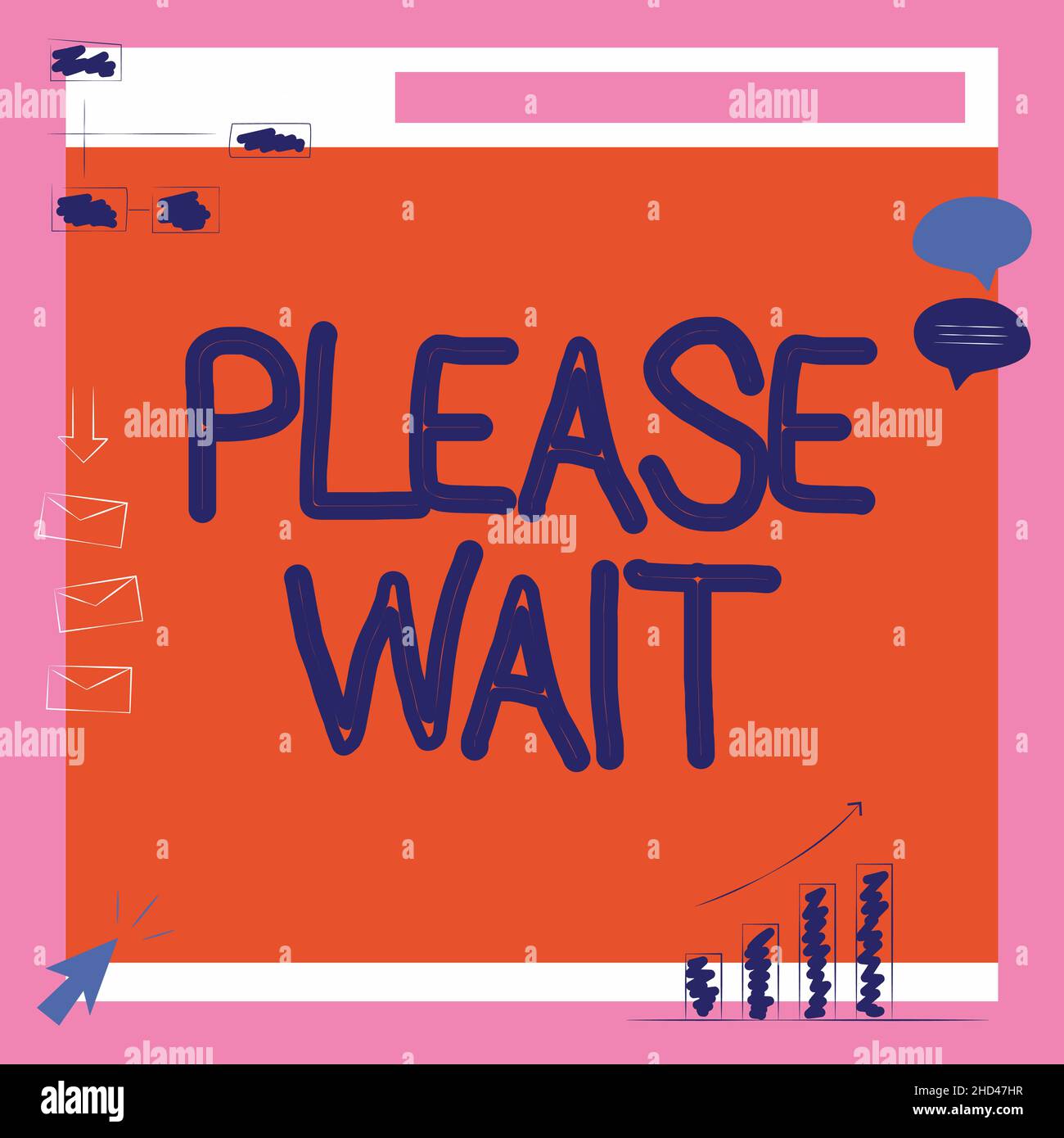 Conceptual display Please Wait. Business concept to pause any implemented action immediately and ...