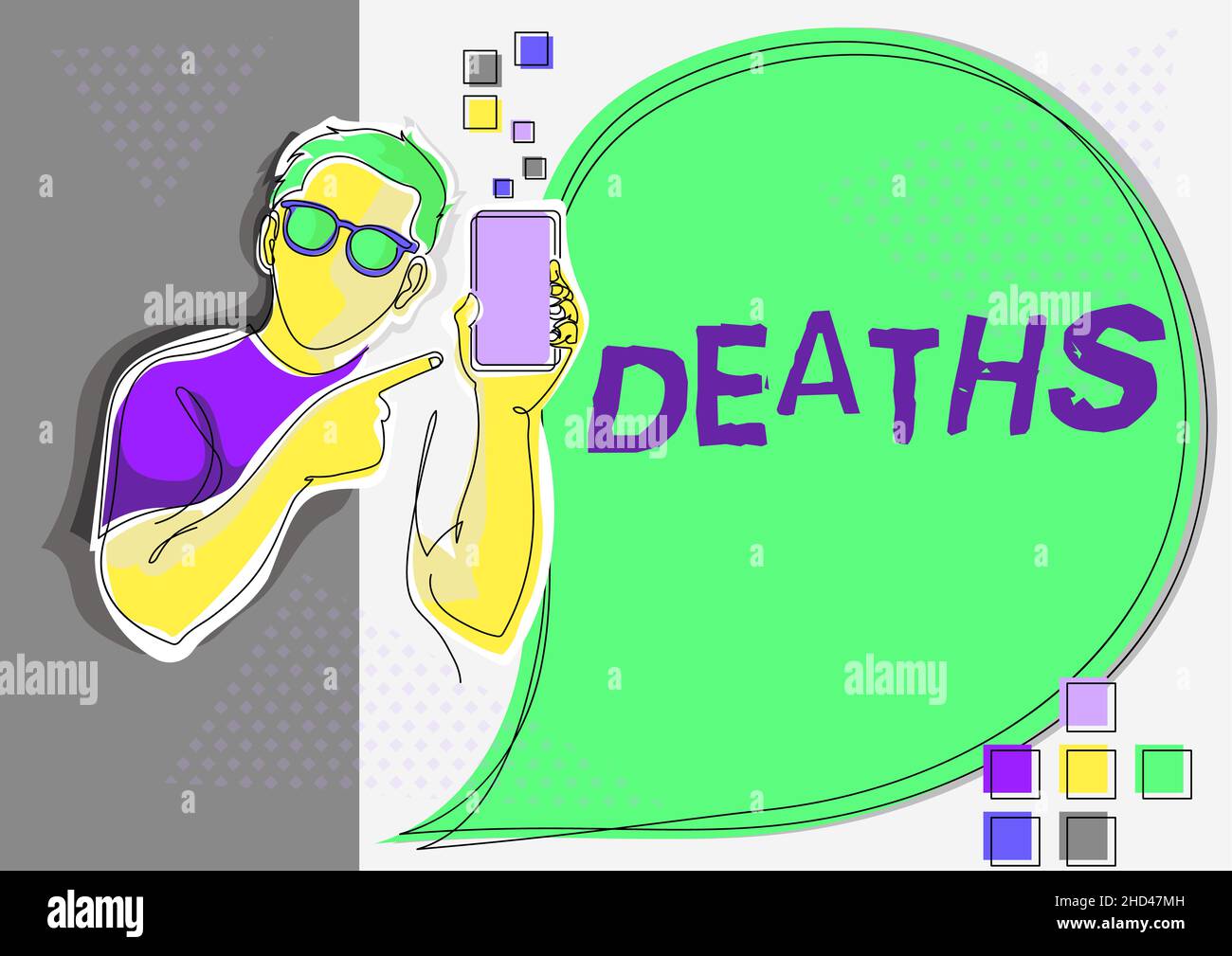 Inspiration showing sign Deaths. Concept meaning permanent cessation of ...
