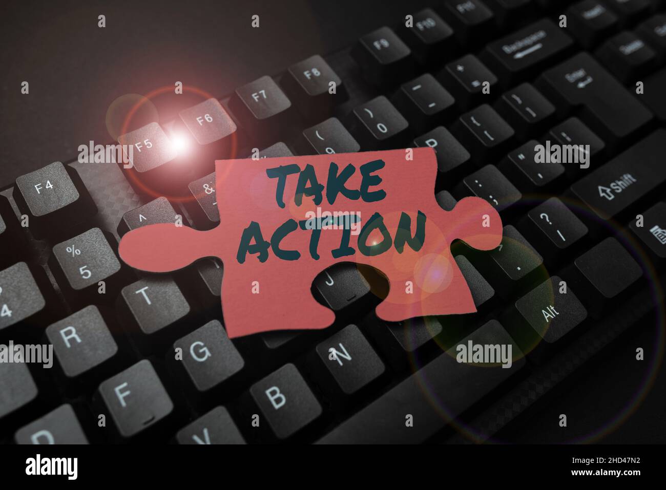 Sign displaying Take Action. Business idea positive act of making a ...