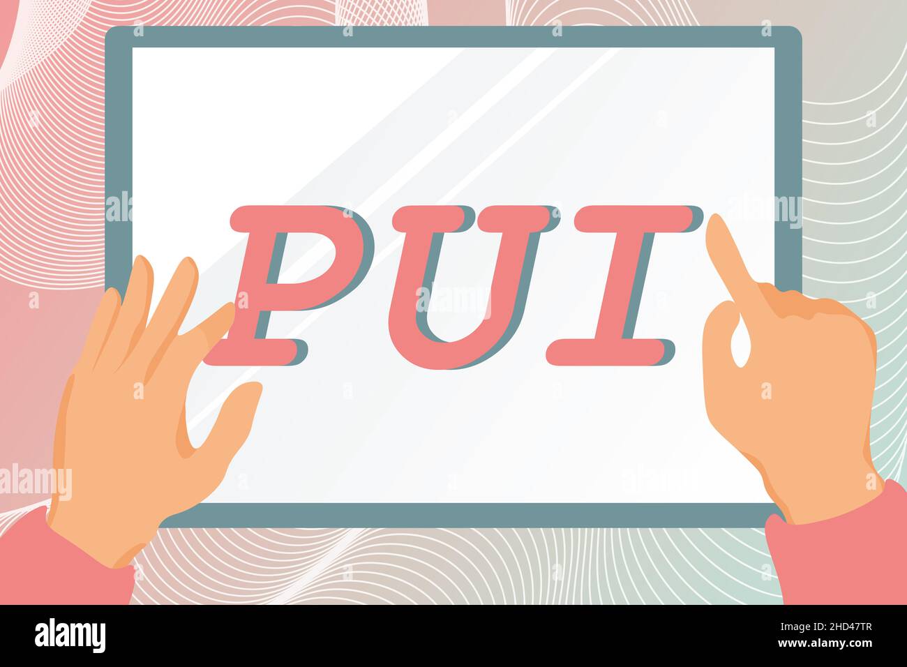 Hand writing sign Pui. Conceptual photo person that has acute ...