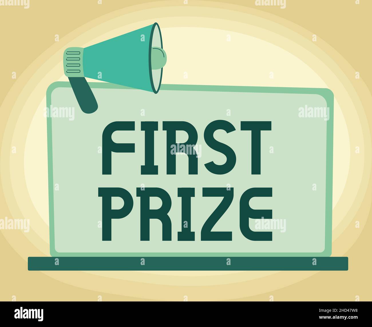 Text sign showing First Prize. Internet Concept most coveted prize that ...