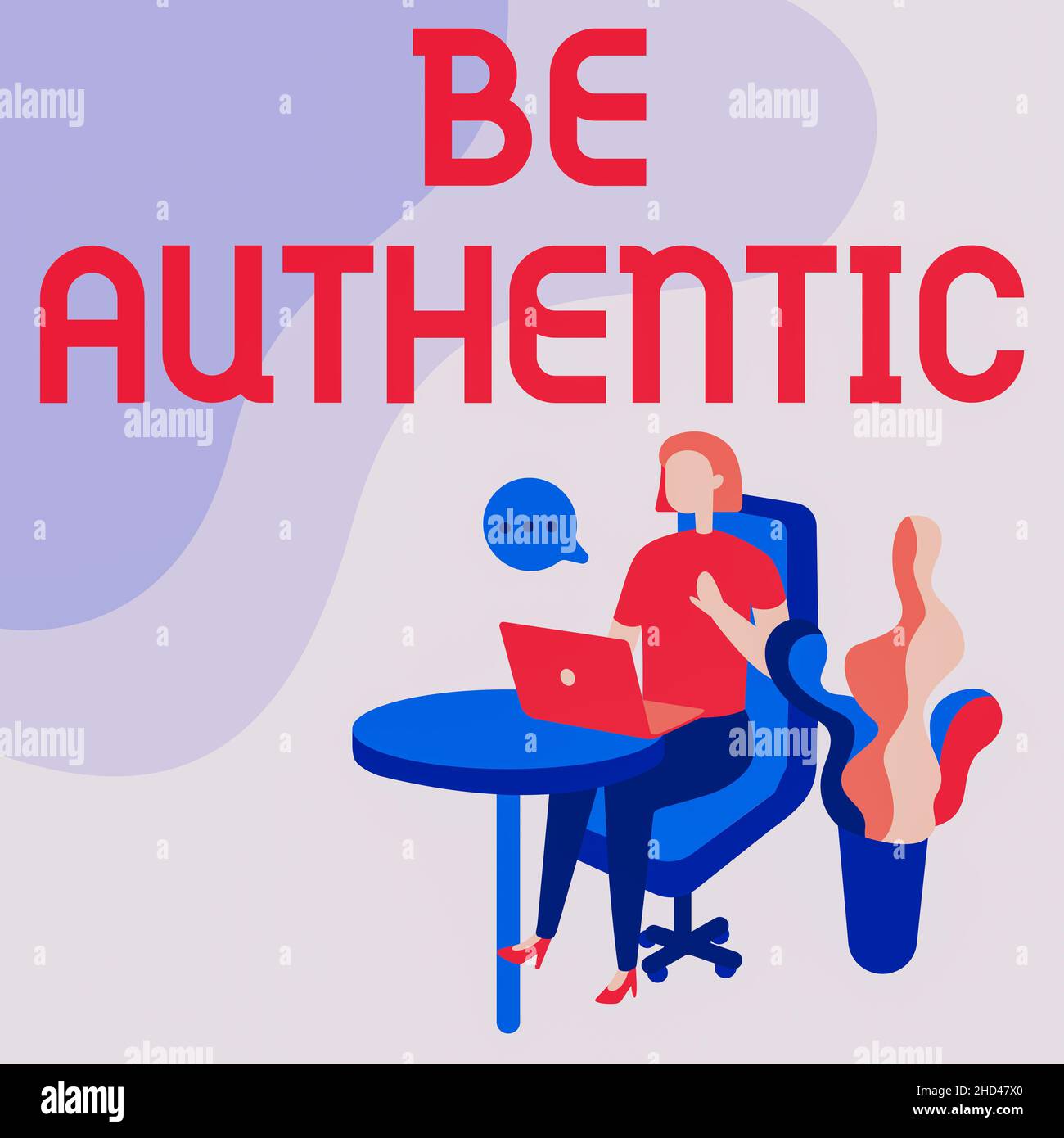 Conceptual caption Be Authentic. Concept meaning being truth and ...