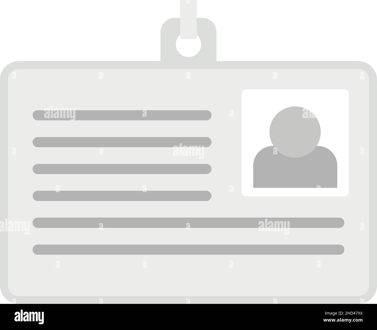 Library id card icon. Flat illustration of library id card vector icon ...