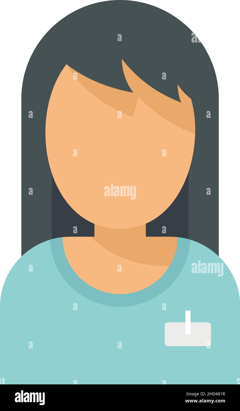 Library woman icon. Flat illustration of library woman vector icon ...